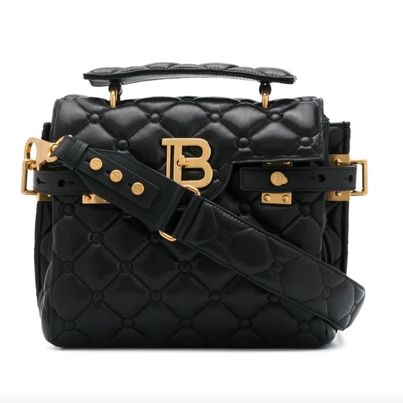 Balmain | Bags | Balmain Quilted Black Leather | Poshmark